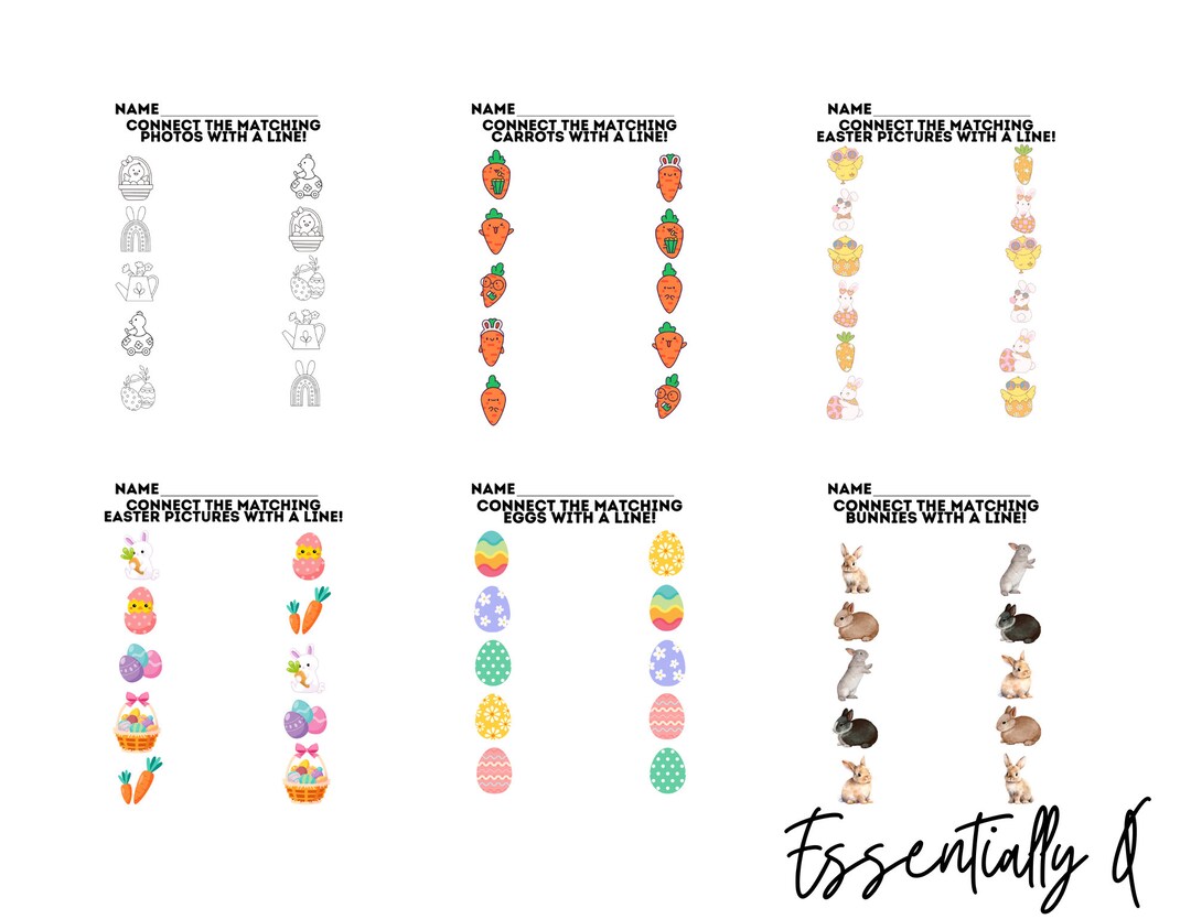 Easter Photo Matching for Pre- K • Prek Fine Motor • Preschool Tools ...