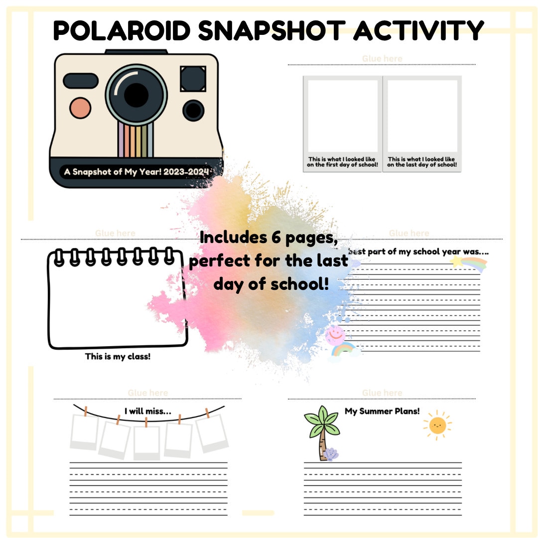 Polaroid Pre K Activities, Classroom Activities, Pre-k Lessons, End of ...