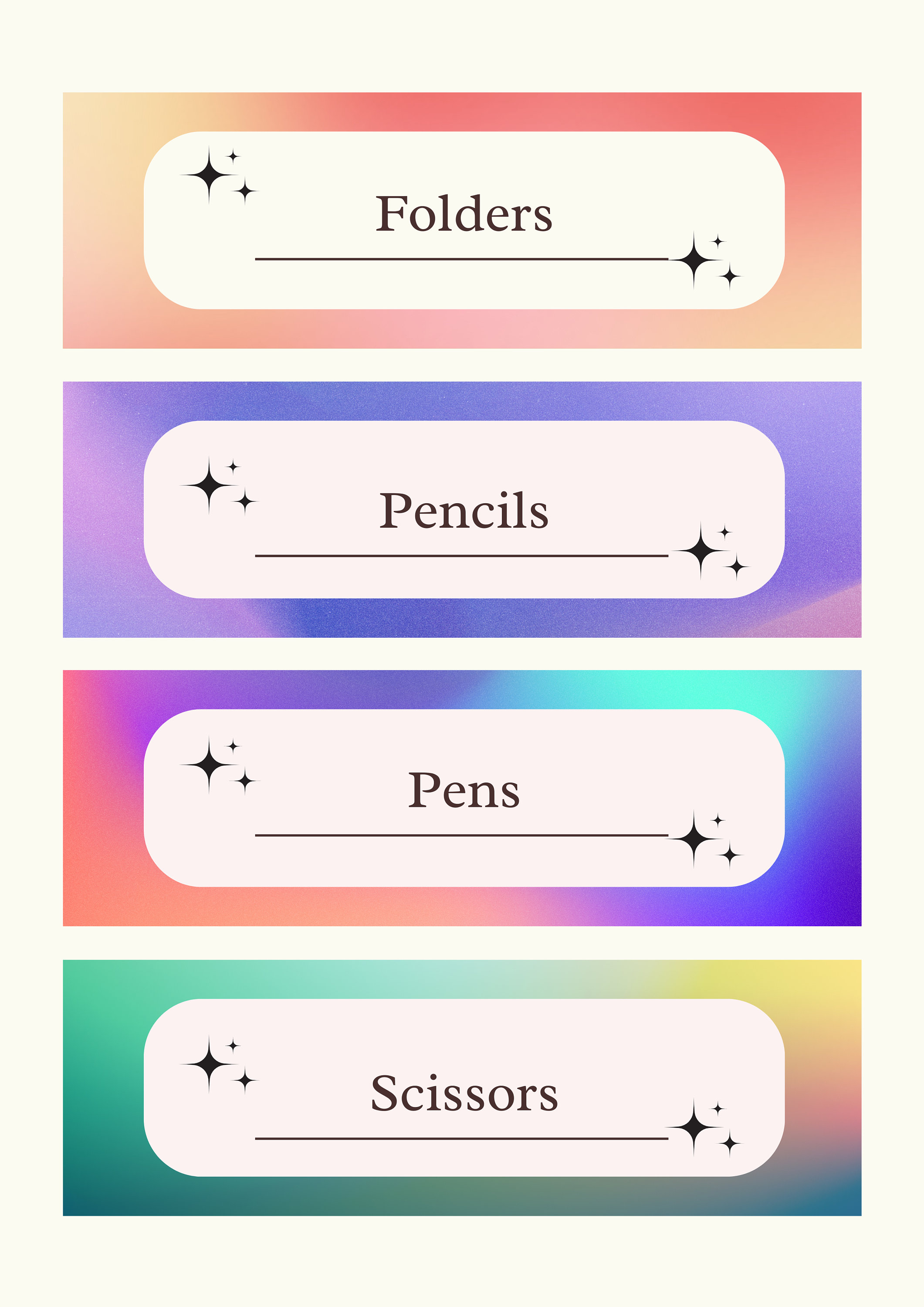 Colorful Themed Classroom Tags, Classroom Label Tags, Classroom Decor ...