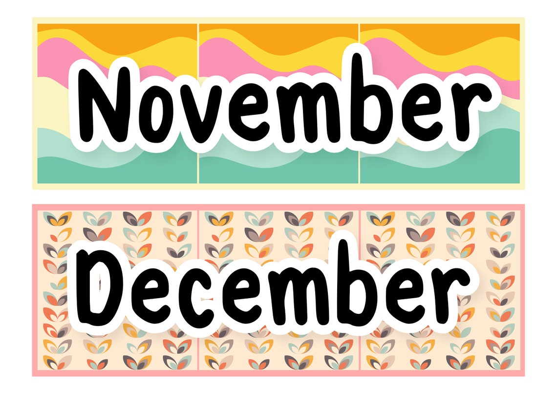 Cute Classroom Month Classroom Days Classroom Decor Hippie - Etsy