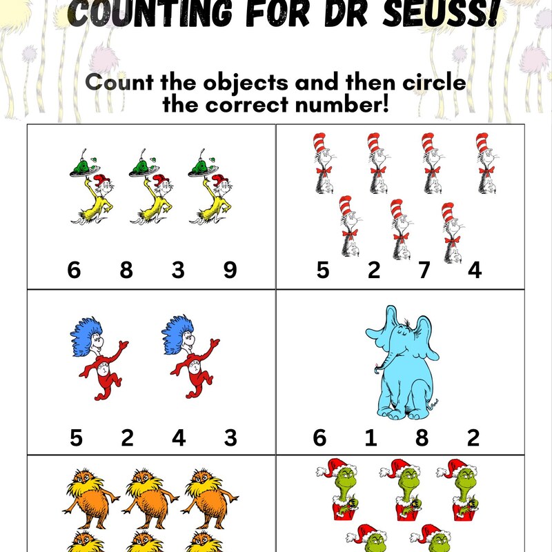 Dr Seuss Number - Etsy