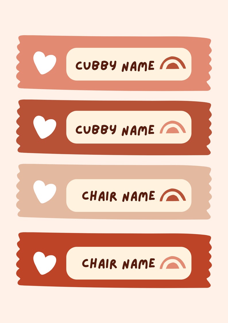 Cute Cubby Labels, Classroom Labels, Classroom Decor, Chair Labels ...