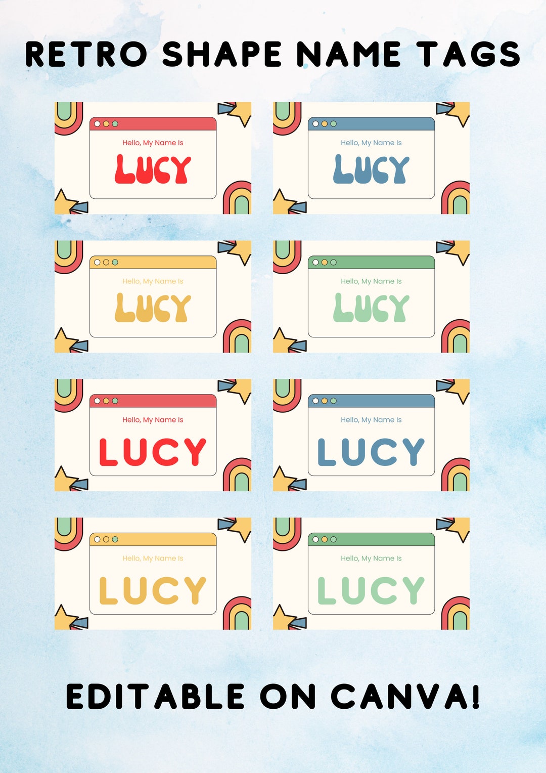 Retro Themed Classroom Tags, Classroom Tags, Classroom Decor, Retro ...