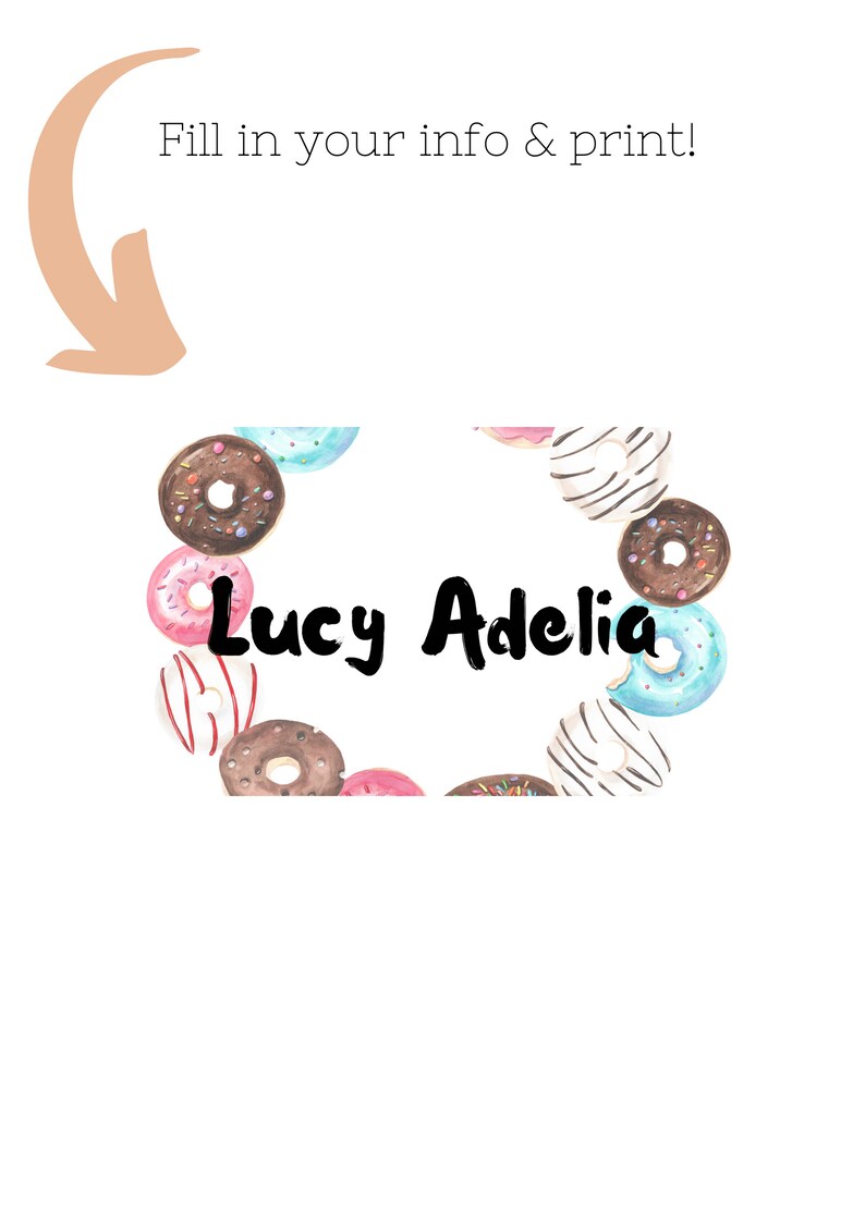 Donut Themed Classroom Tags, Classroom Tags, Classroom Decor, Sprinkles ...