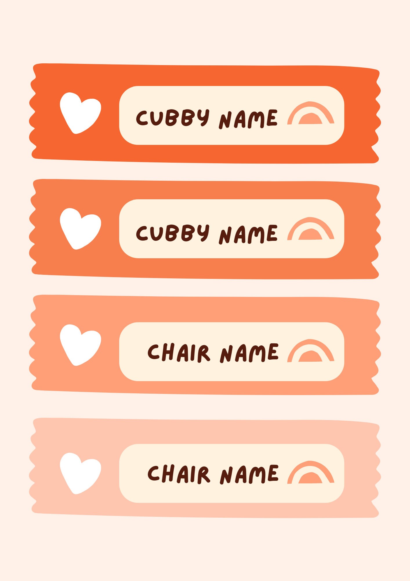 Cute Cubby Labels, Classroom Labels, Classroom Decor, Chair Labels ...