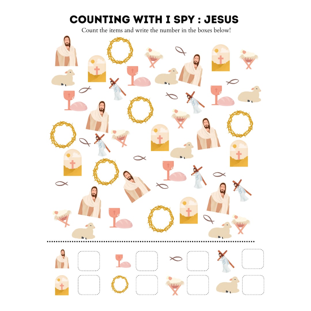 Jesus I Spy for Pre- K • Prek Fine Motor • Preschool Tools • Fun ...