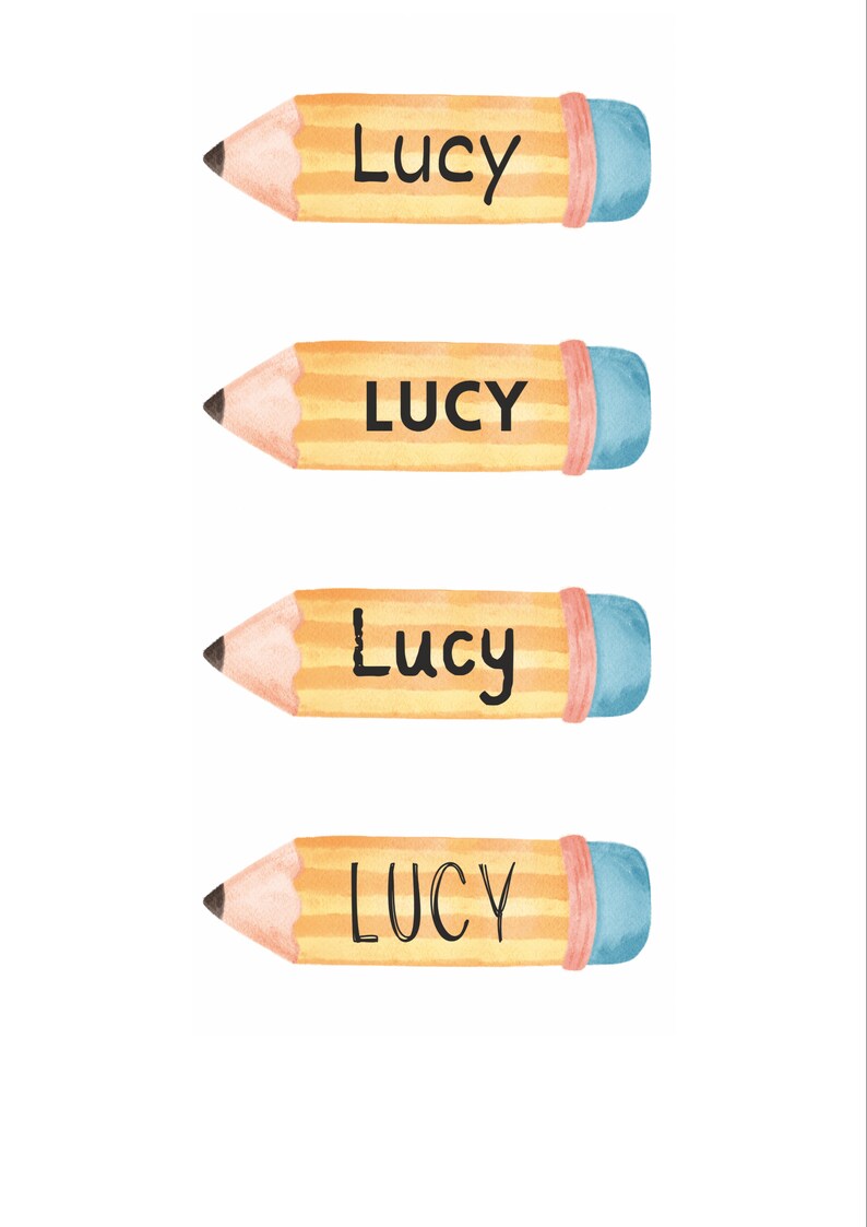 Pencil Themed Classroom Tags, Classroom Tags, Classroom Decor, Colorful ...