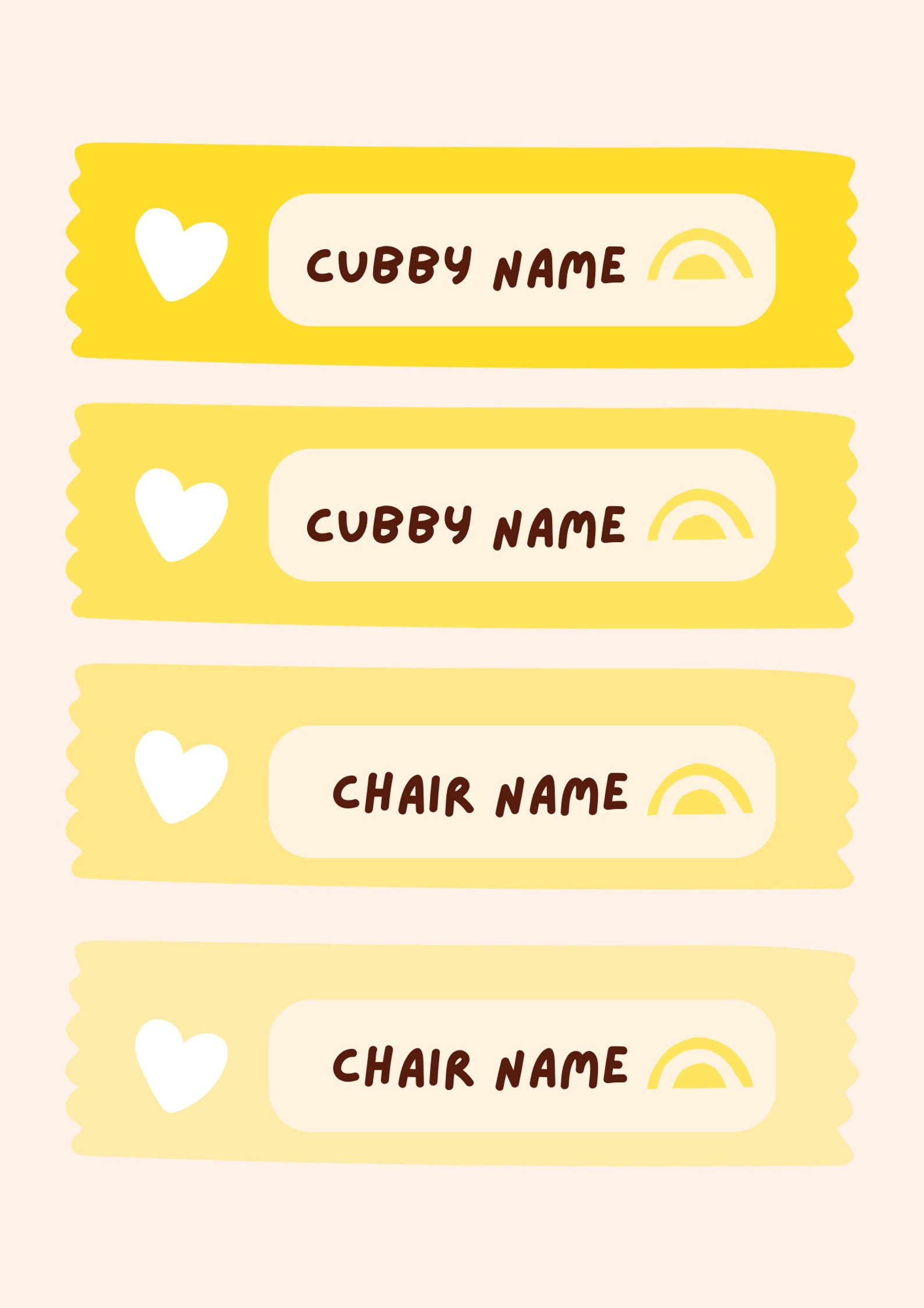 Cute Cubby Labels, Classroom Labels, Classroom Decor, Chair Labels ...