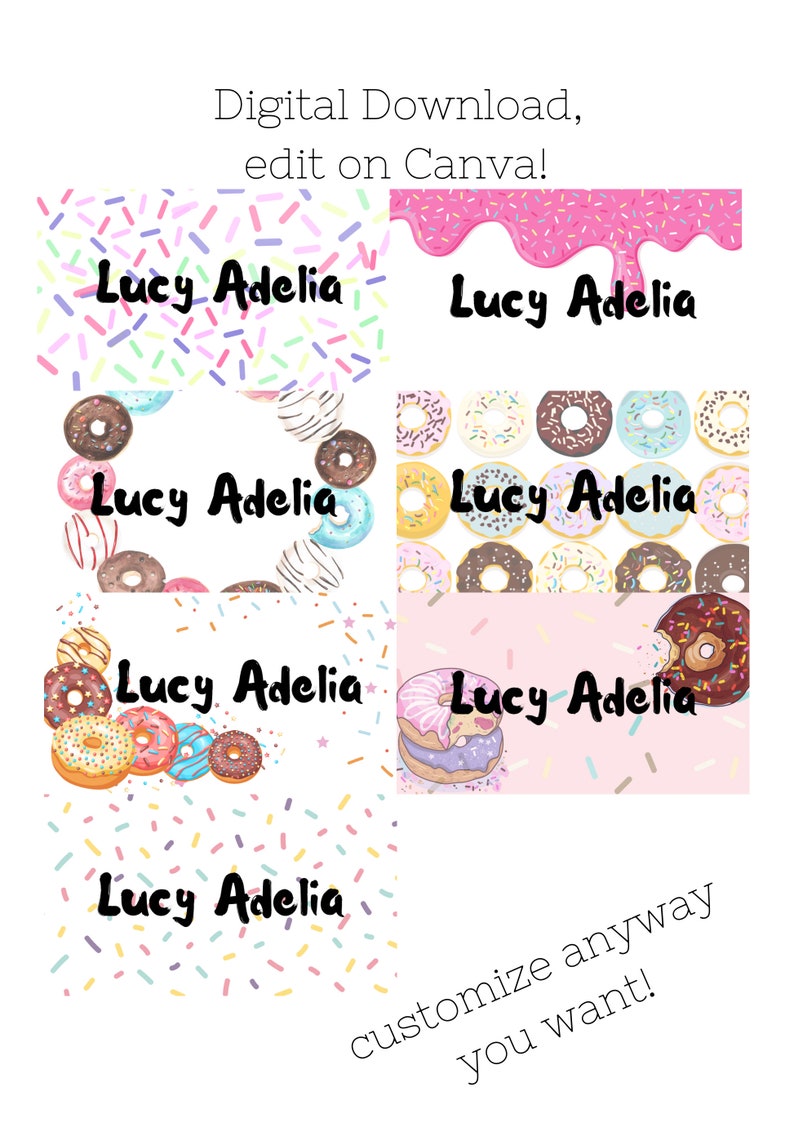 Donut Themed Classroom Tags, Classroom Tags, Classroom Decor, Sprinkles ...