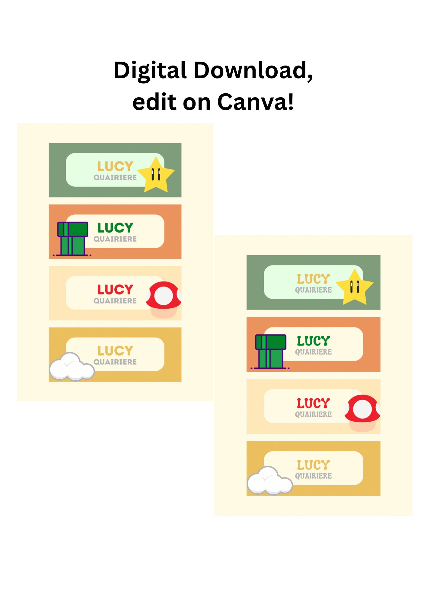 Gamer Themed Classroom Tags, Classroom Tags, Classroom Decor, Retro ...