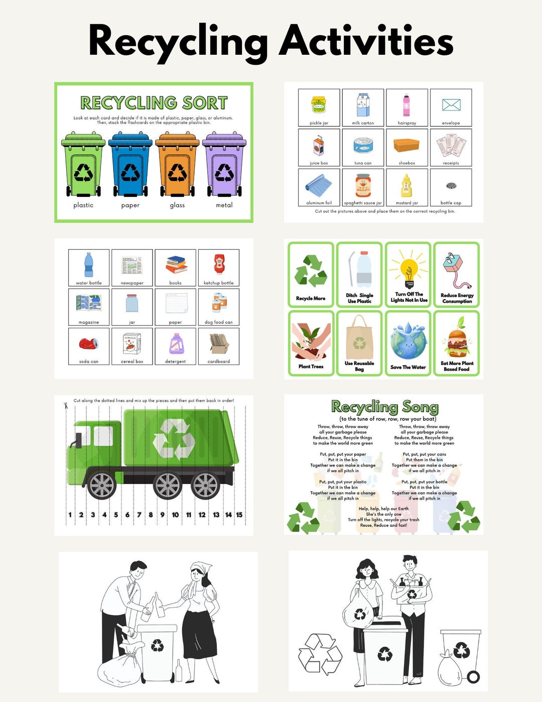 Recycling Activities, Pre K Activities, Classroom Activities, Pre-k ...