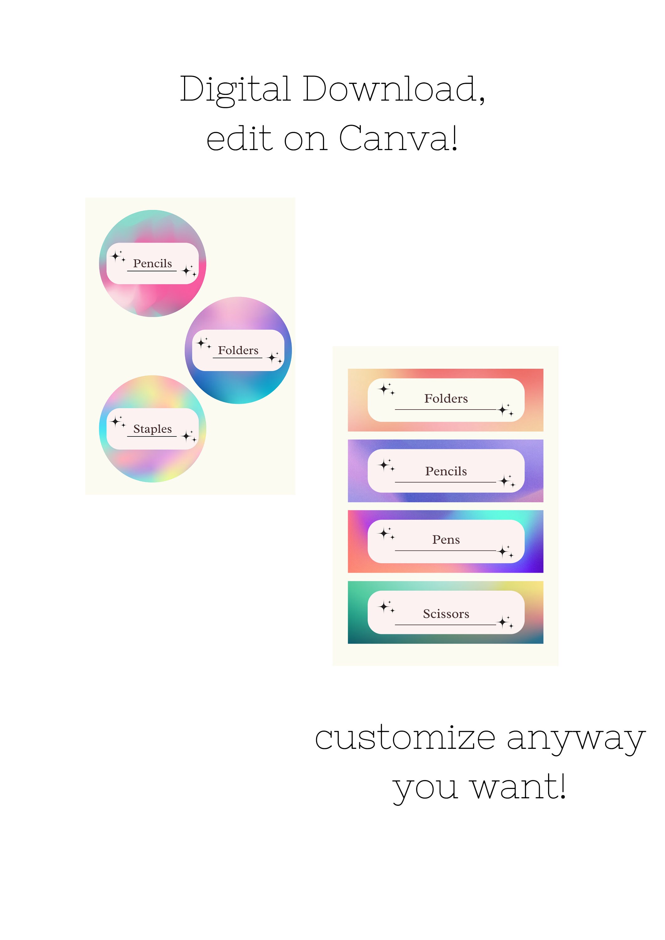 Colorful Themed Classroom Tags, Classroom Label Tags, Classroom Decor ...