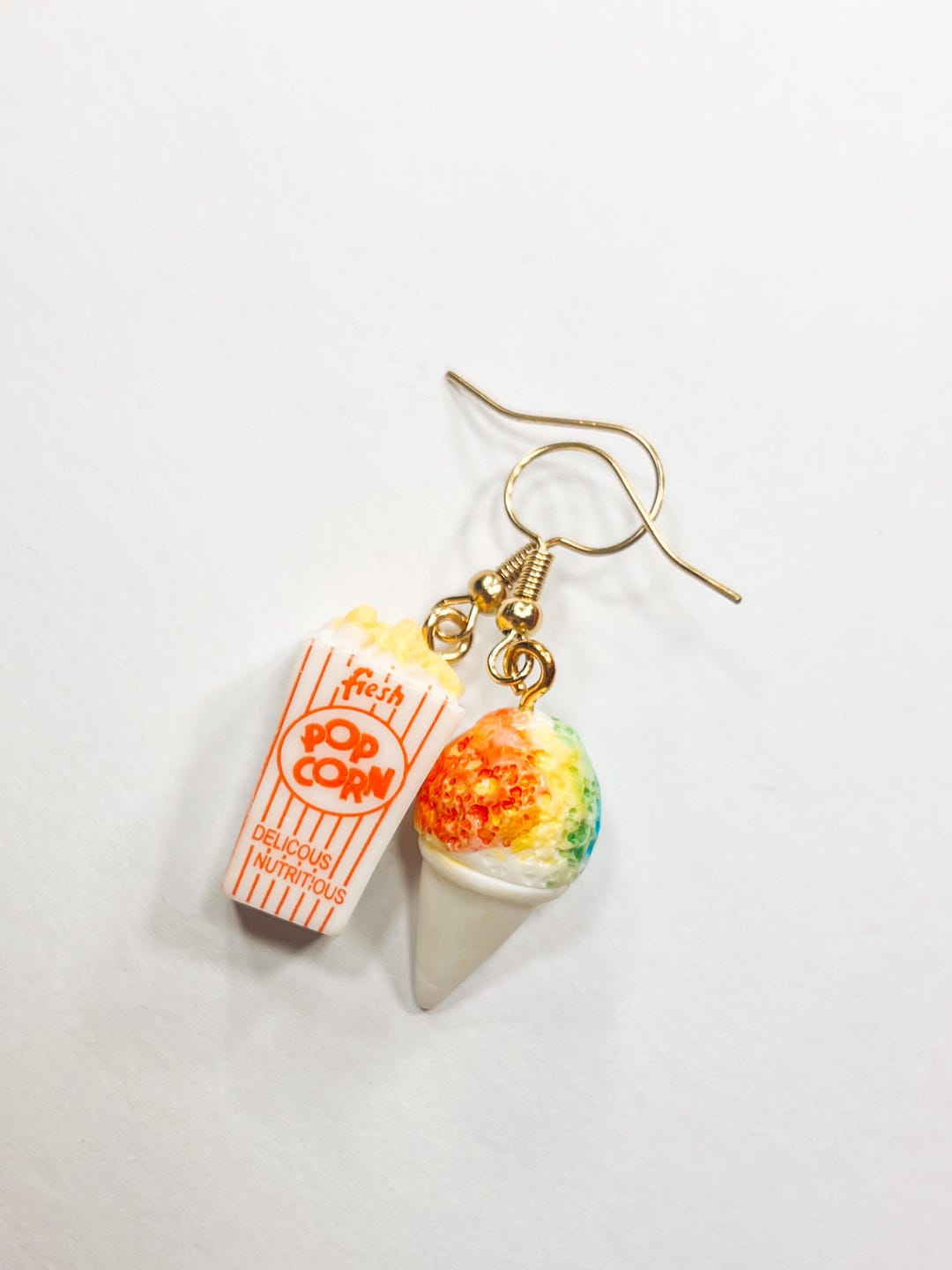 Popcorn and Snowcone Earrings • Eccentric Jewelry • Cutesy Earrings ...