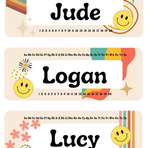 Groovy Themed Classroom Tags, Classroom Tags, Classroom Decor, Hippie ...