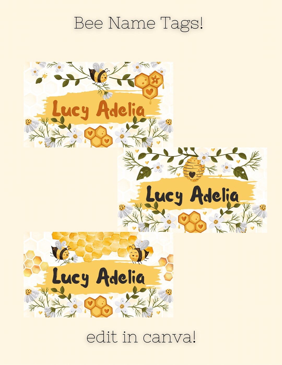 Bee Themed Classroom Tags, Classroom Tags, Classroom Decor, Bumble Bee ...