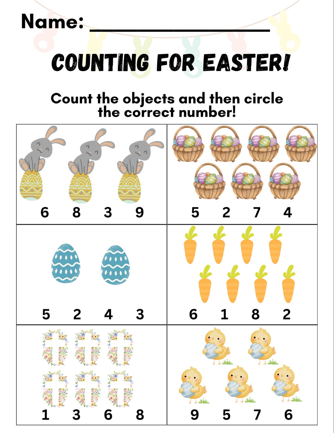 Easter Number Matching for Pre- K • Prek Fine Motor • Preschool Tools ...