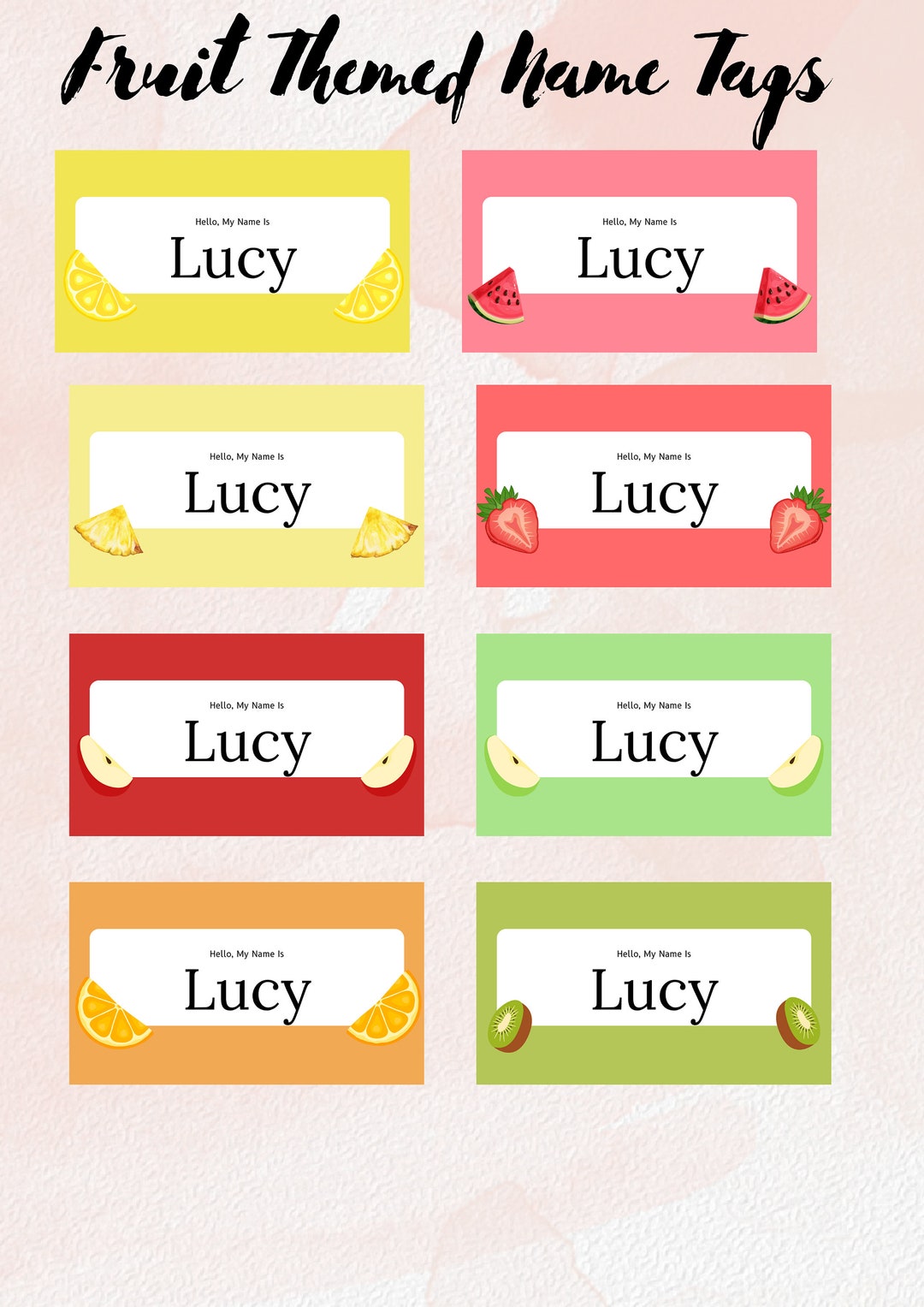 Fruit Themed Classroom Tags, Classroom Tags, Classroom Decor, Fruitful ...