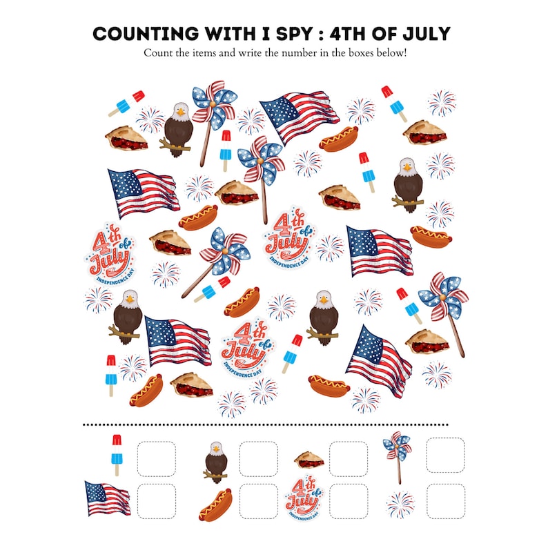 July 4th I Spy for Pre- K • Prek Fine Motor • Preschool Tools • Fun ...
