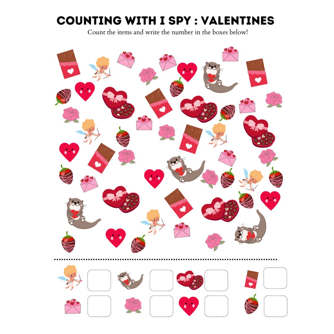 Valentines I Spy for Pre- K • Prek Fine Motor • Preschool Tools • Fun ...