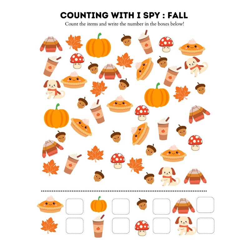 Fall I Spy for Pre K Prek Fine Motor Preschool Tools Fun Holiday Themed ...