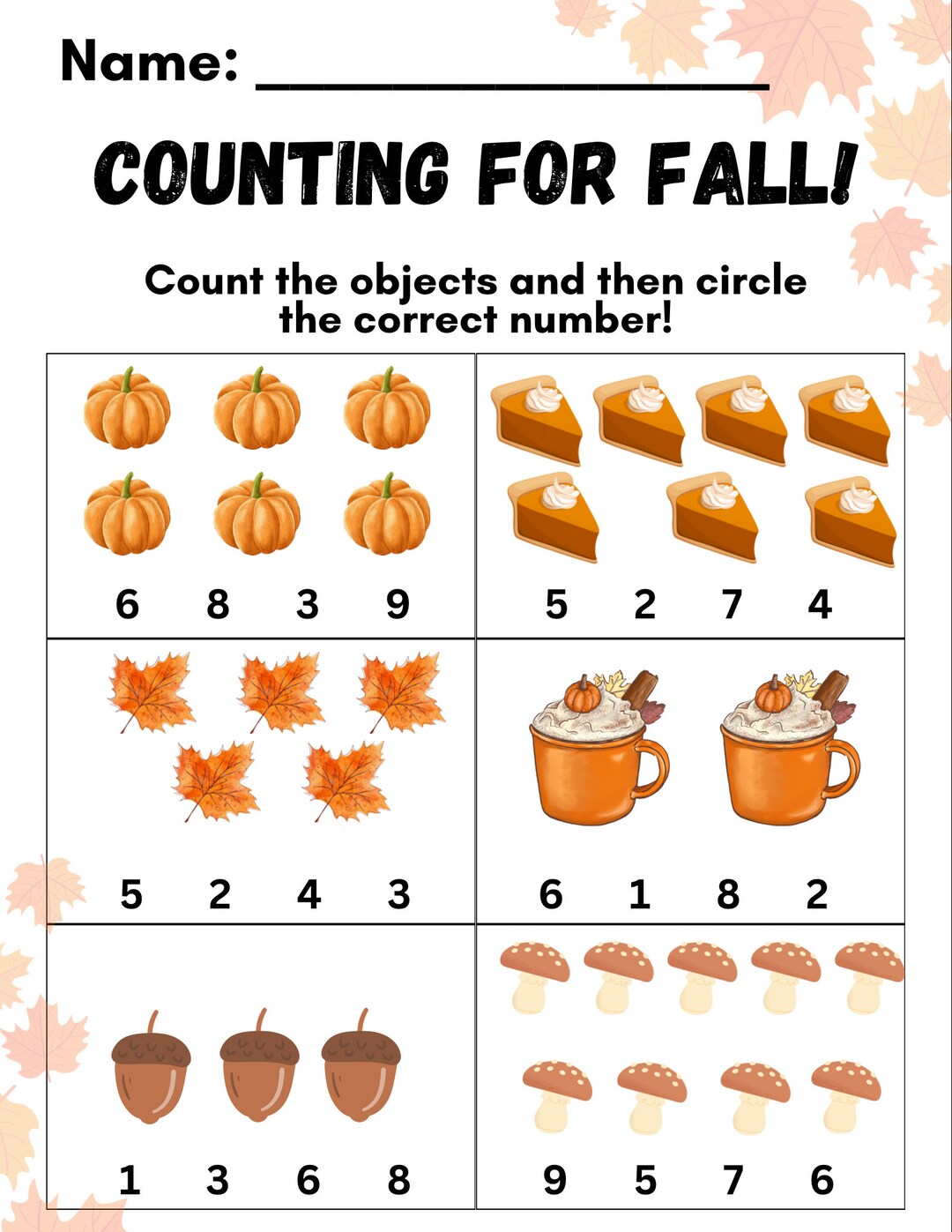 Seasonal Number Matching for Pre- K • Prek Fine Motor • Preschool Tools ...