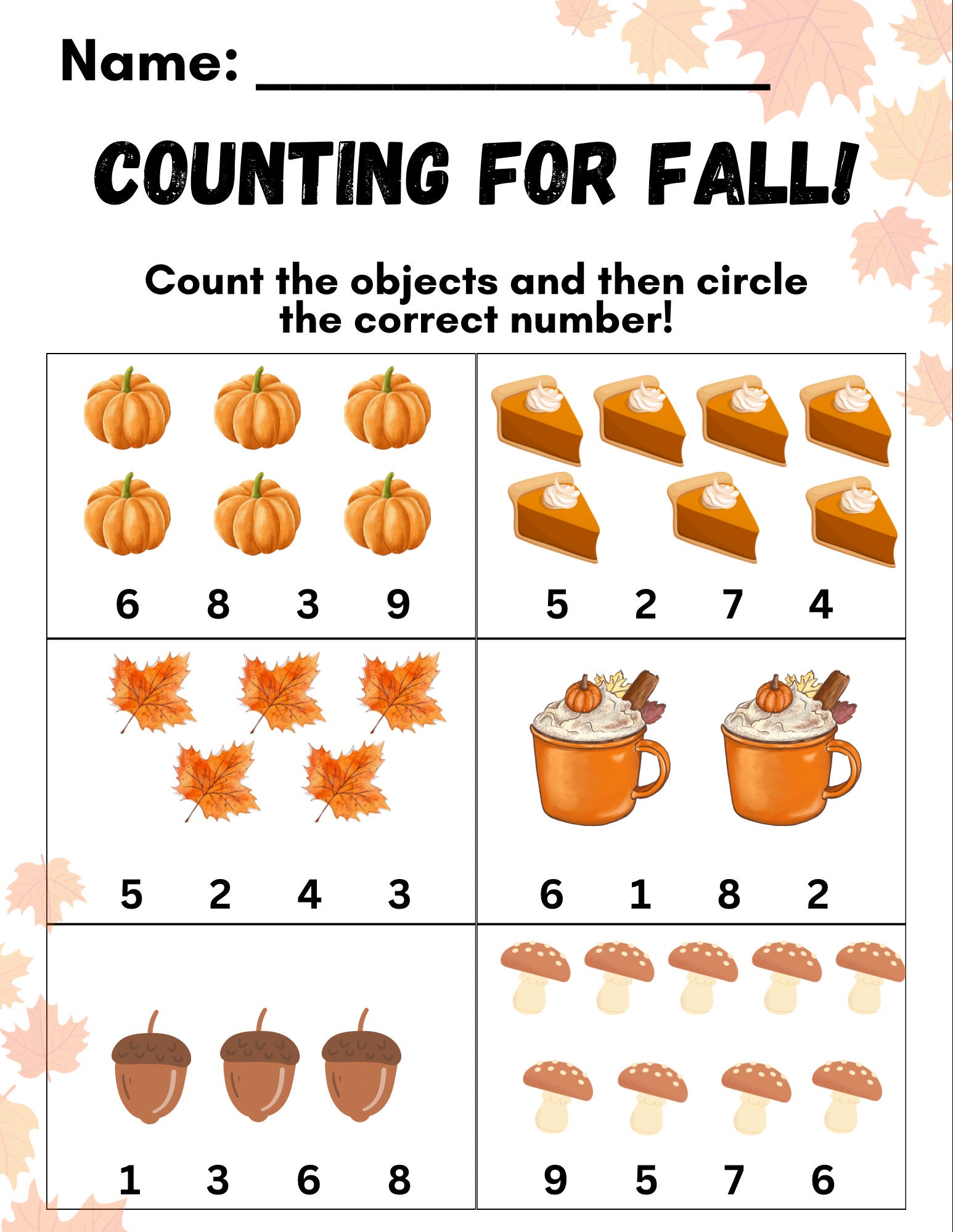 Seasonal Number Matching for Pre- K • Prek Fine Motor • Preschool Tools ...