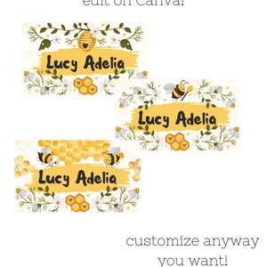 Bee Themed Classroom Tags, Classroom Tags, Classroom Decor, Bumble Bee ...