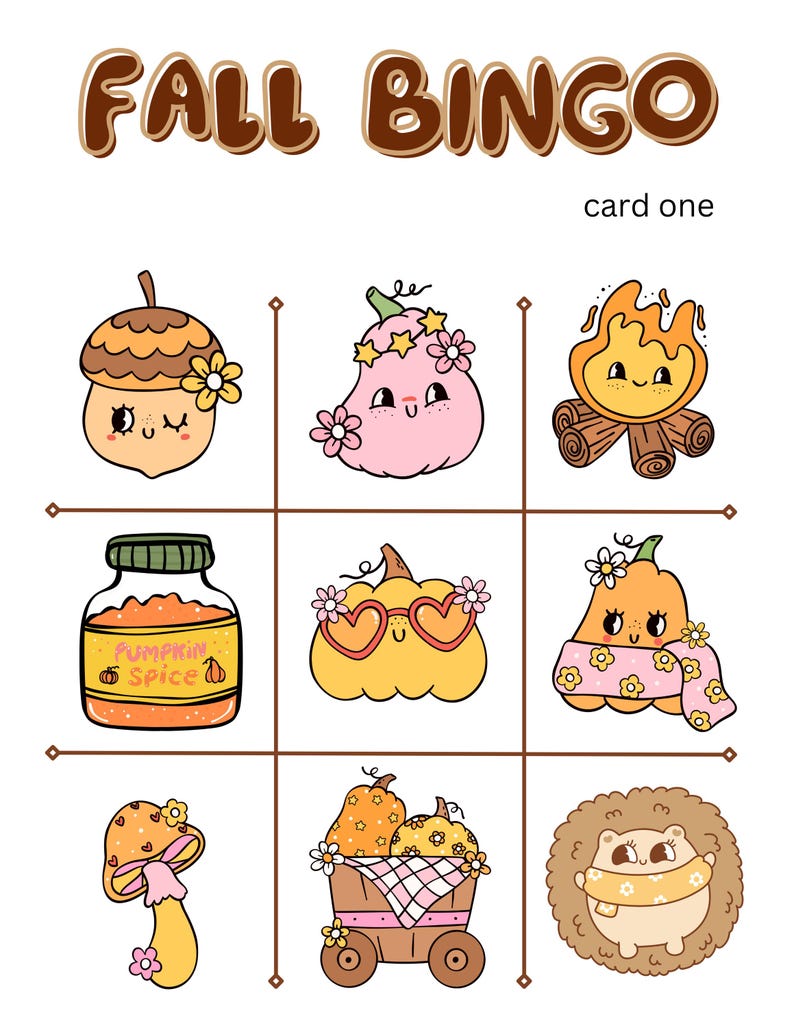 Bingo for Pre- K • Preschool Bingo • Fall Bingo • Prek Fine Motor ...