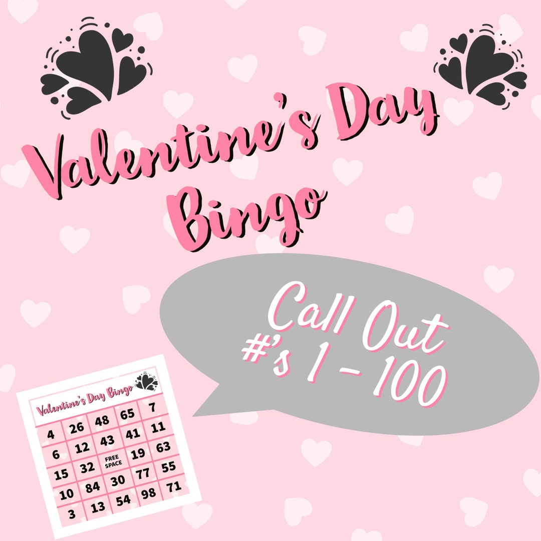 Valentine's Day Bingo #1-100 - Etsy