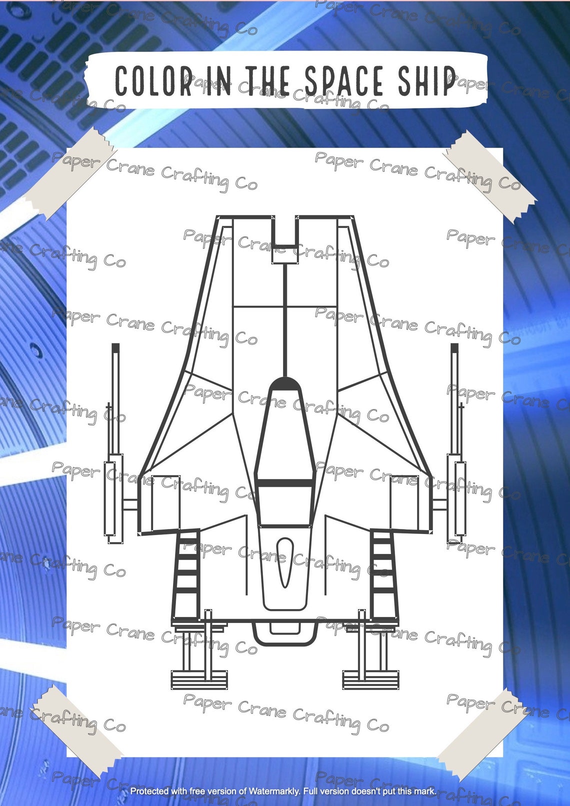 Space Ship Coloring Pages, Star Wars Stylized - Etsy