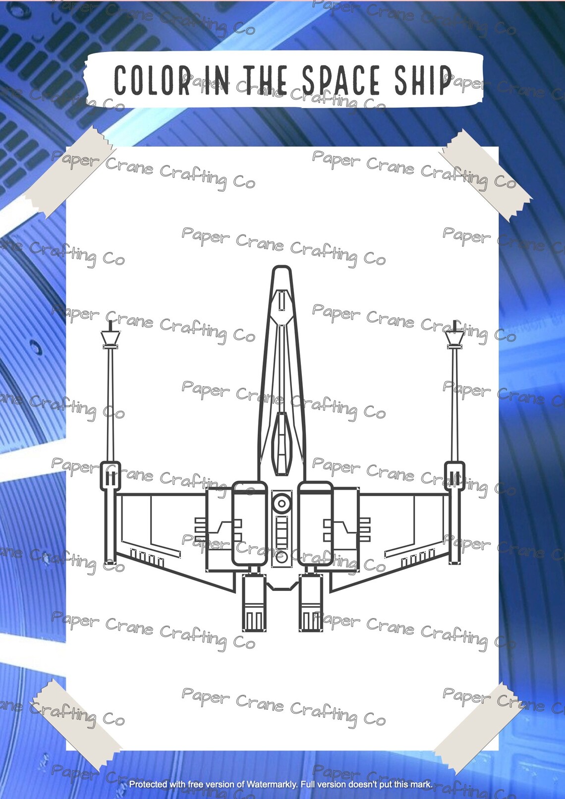Space Ship Coloring Pages Star Wars Stylized - Etsy