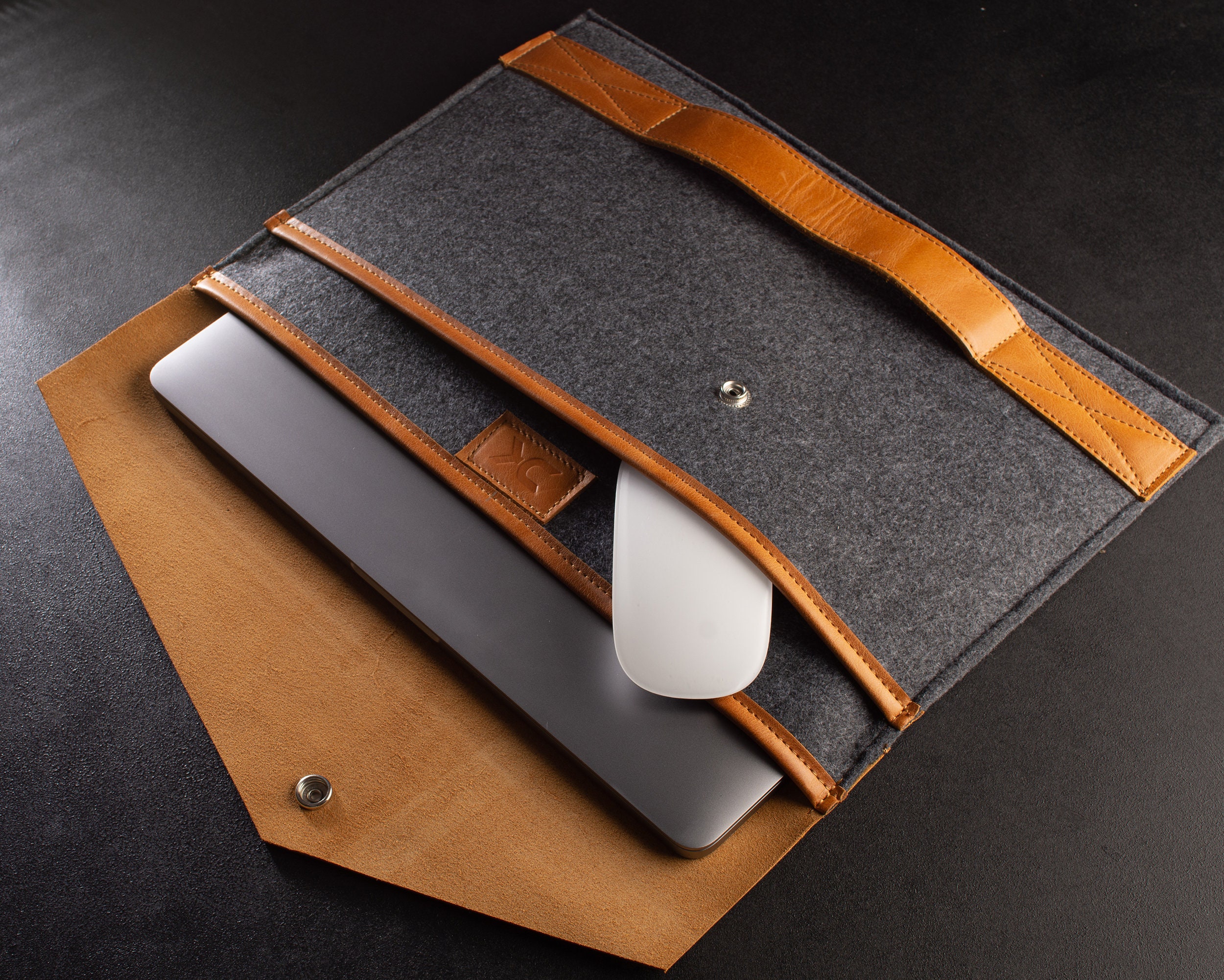 Leather Dell Xps 13 Case, Leather Hp Sleeve, Leather Laptop Case, Felt ...