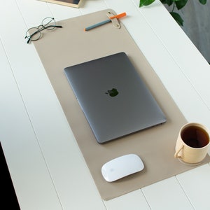 Orange Cute Desk Mat, Leather Custom Desk Mat, Extended Mouse Pad ...