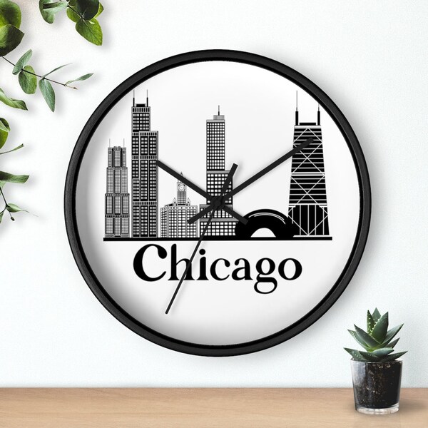 Chicago Wall Clock - Etsy