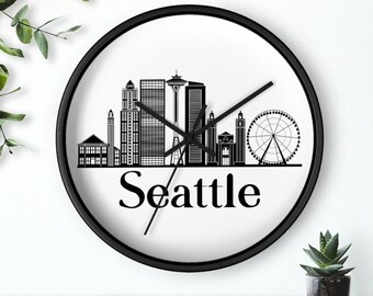 Seattle Wall Clock - Etsy
