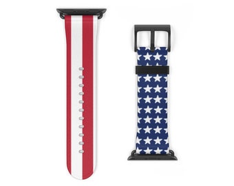 American Flag Apple Watch Band - Etsy