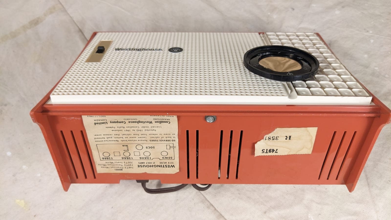 Retro Vermillion 1960 Westinghouse Model 749T5 Mid Century - Etsy