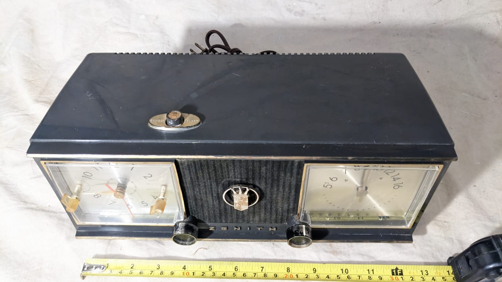 Vintage Zenith Clock Radio C624 Charcoal Gray 1959. - Etsy
