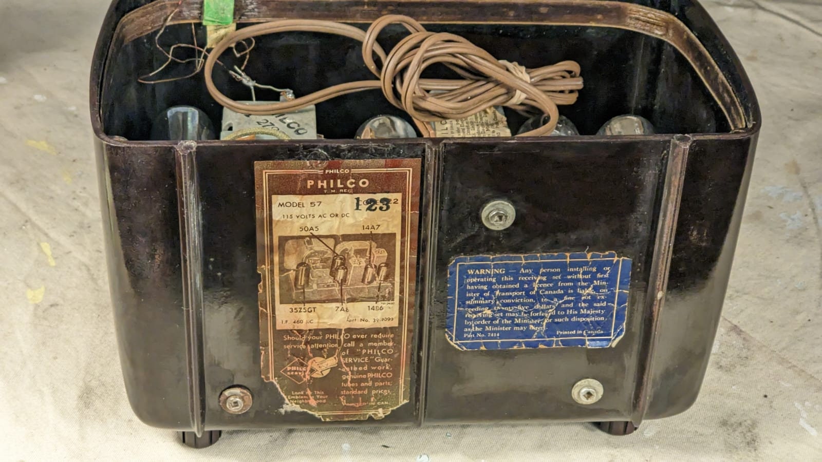 Mini Canadian 1950 Philco Transitone Model 57 Radio Receiver - Etsy