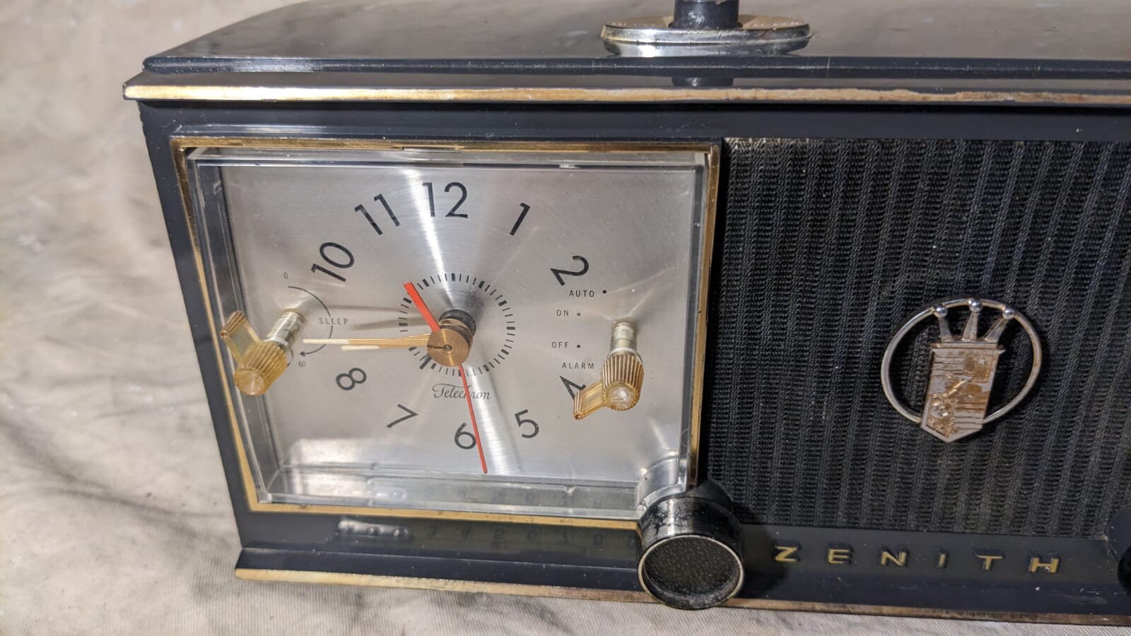 Vintage Zenith Clock Radio C624 Charcoal Gray 1959. - Etsy