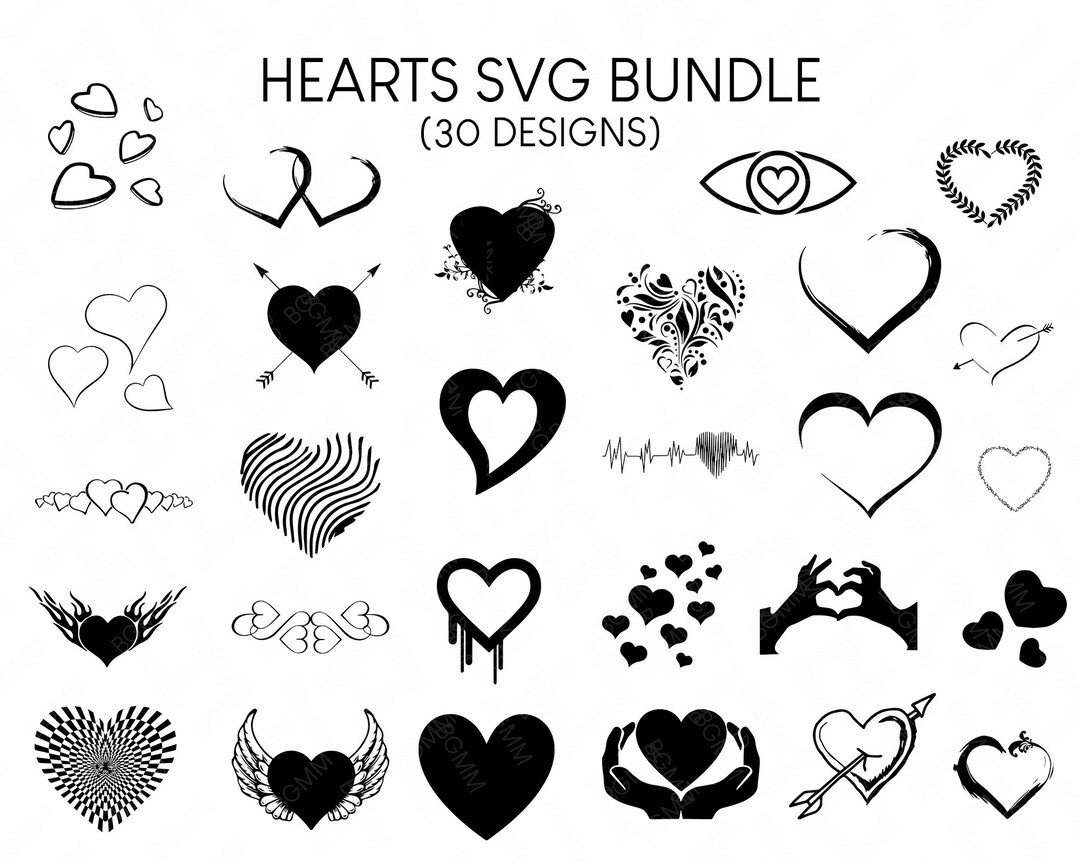 Heartshape SVG Bundle, Heart Shape SVG, Hearts SVG Cut File for Cricut ...