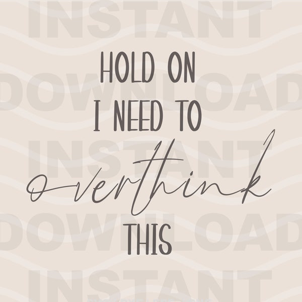Over Thinker Svg - Etsy