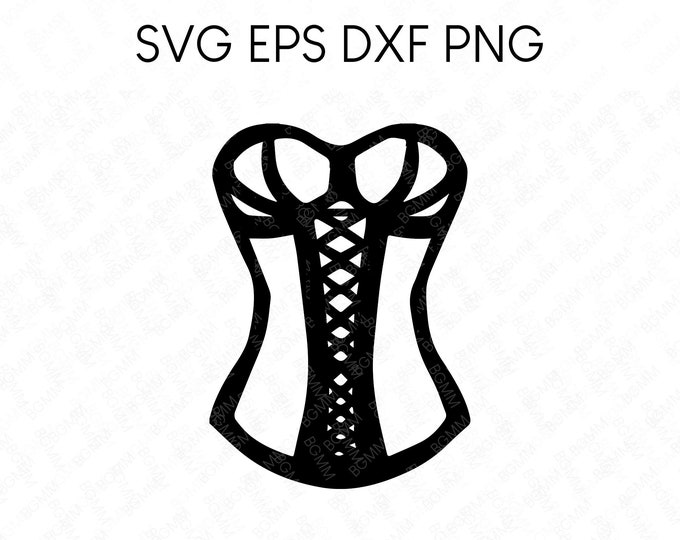Corset Fashion Clothing Bodice Undergarment Waist Cincher Lace-up SVG ...