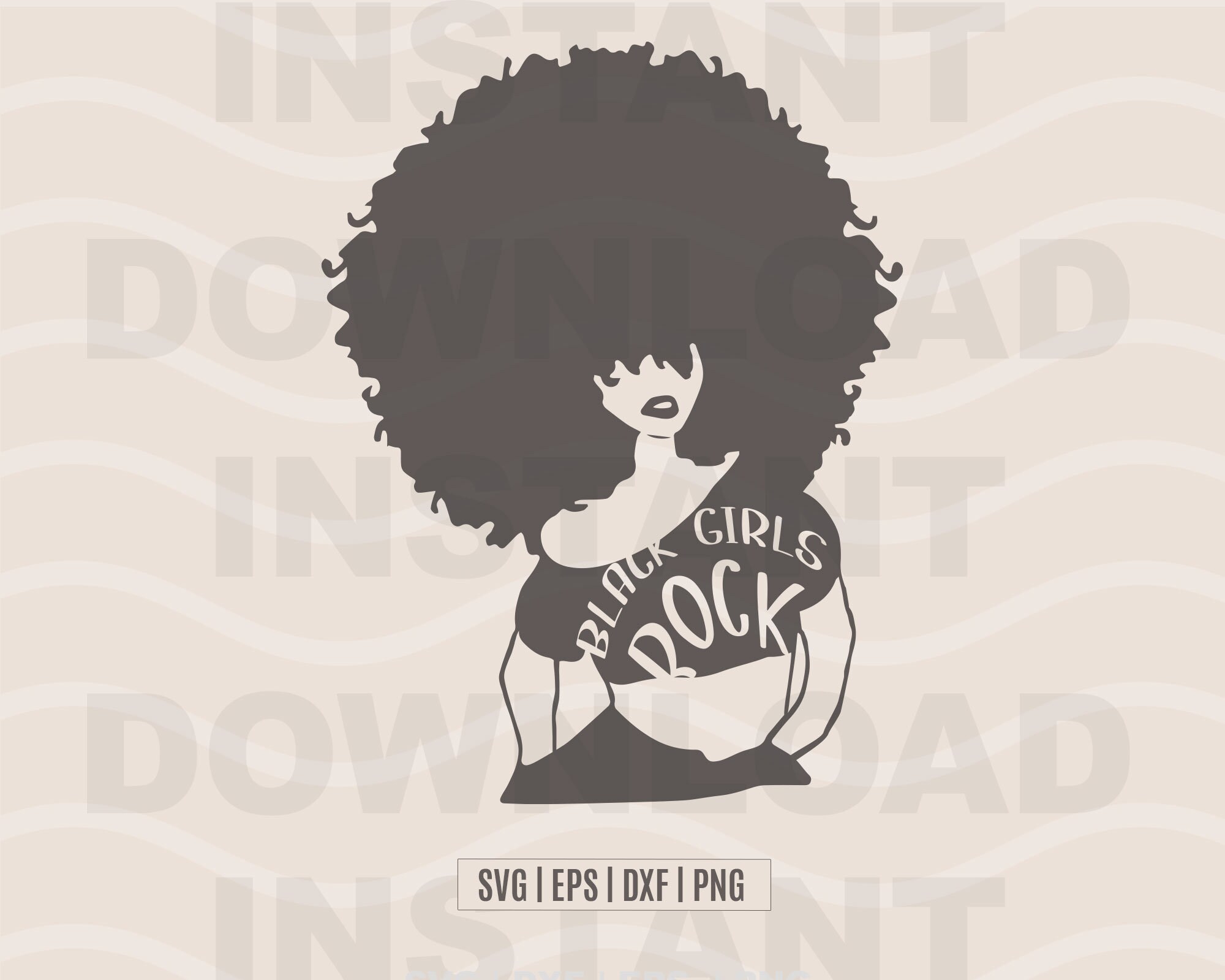 Black Girls Rock SVG Brown Girl Power Afro Girl Magic - Etsy