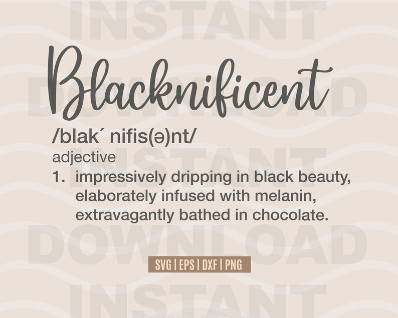 Blacknificent Woman SVG Black Girl Magic Melanin Women - Etsy