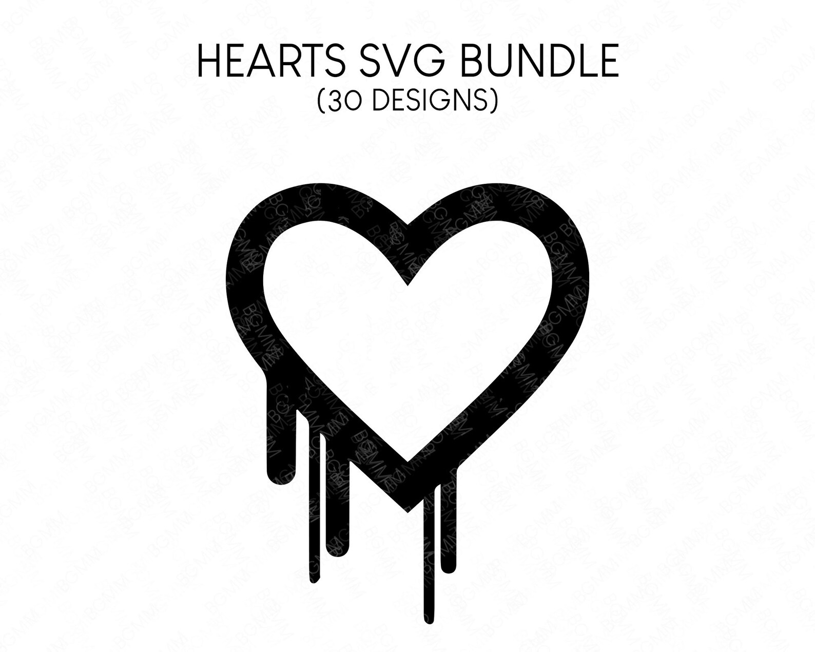 Heartshape SVG Bundle Heart Shape SVG Hearts SVG Cut File | Etsy