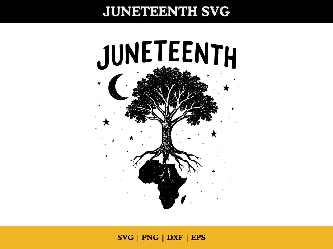 Juneteenth SVG | African Roots Tree Design | Afrocentric Freedom T ...
