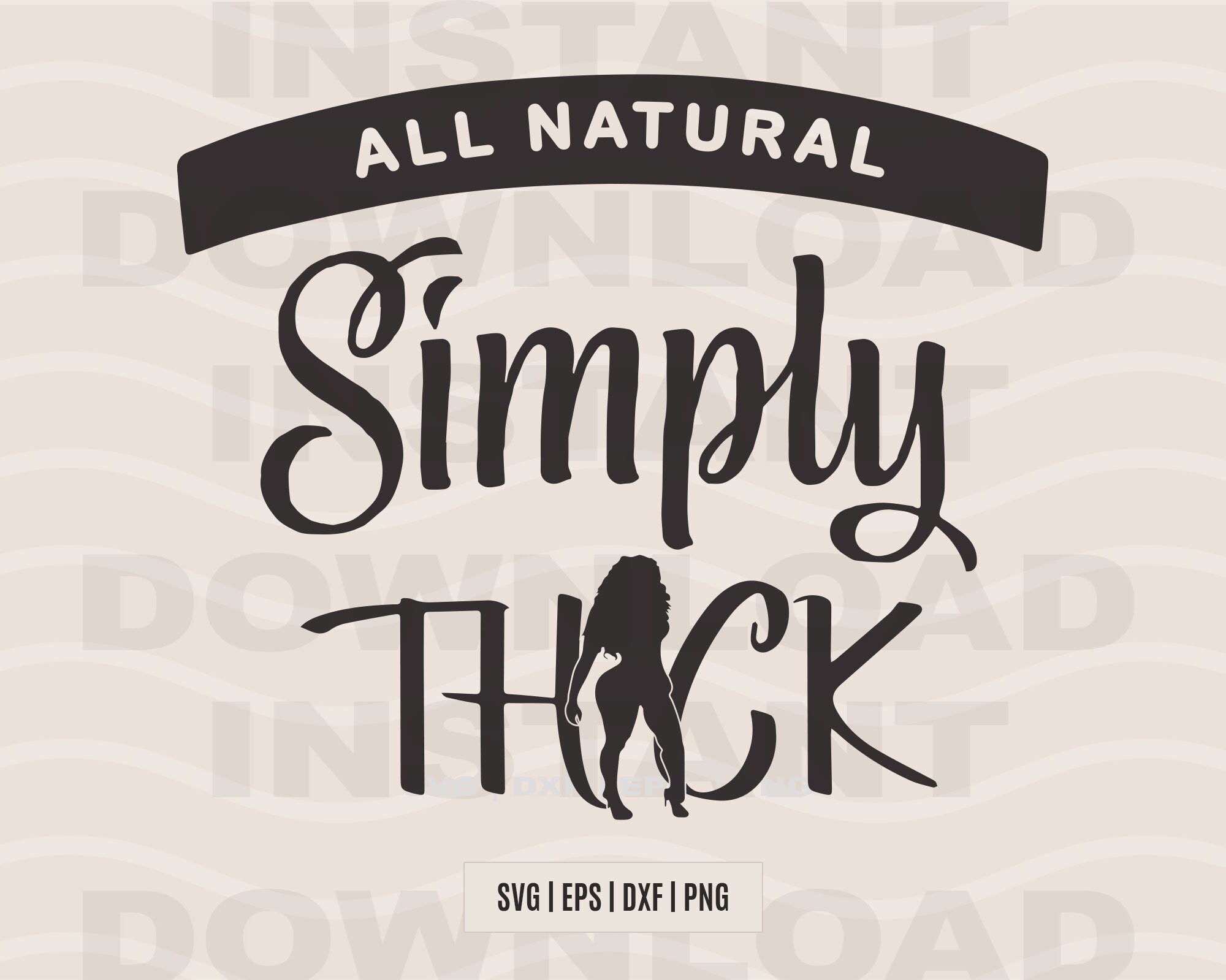 All Natural SVG Simply Thick Naturally Black Thick Girl - Etsy