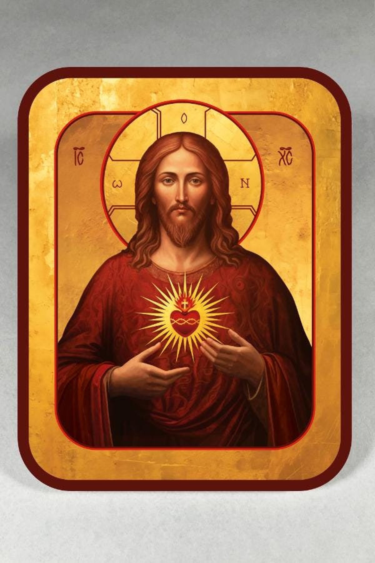 Icon of the Sacred Heart of Jesus - Etsy