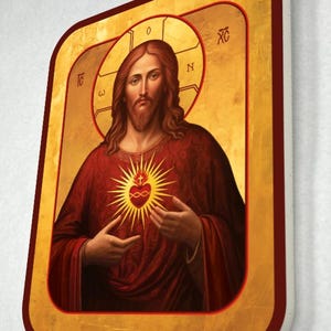 Icon of the Sacred Heart of Jesus - Etsy